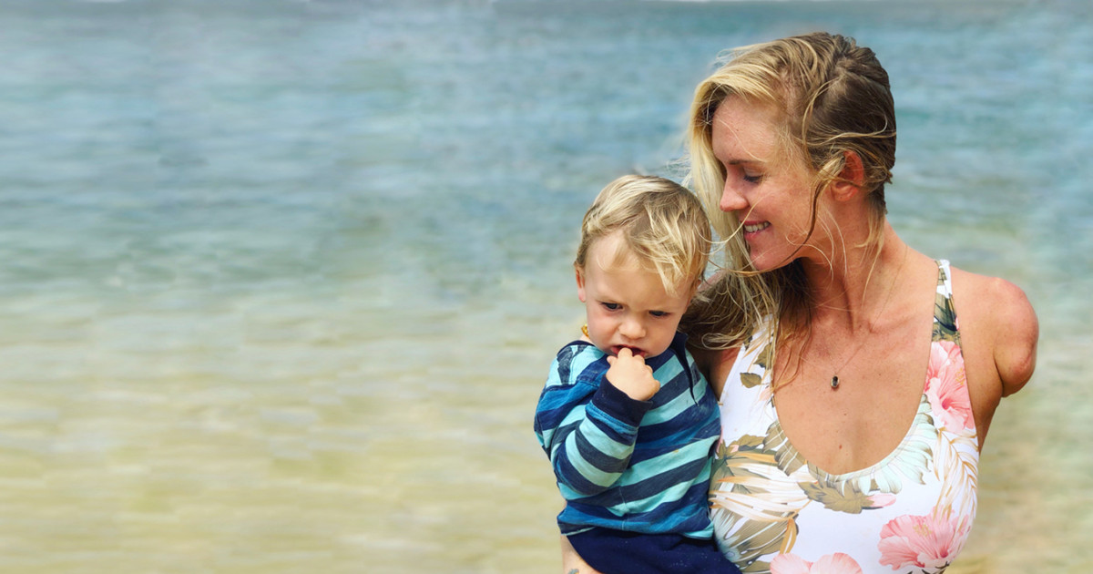 Wesley’s Birthday Waffle Cake With White Sauce | Bethany Hamilton